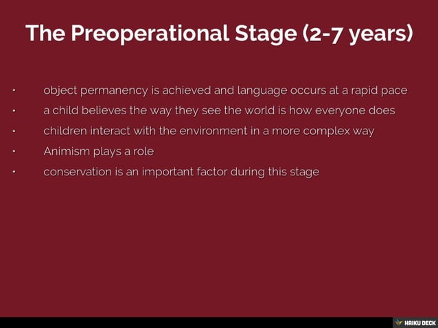 Piaget Timeline | PDF