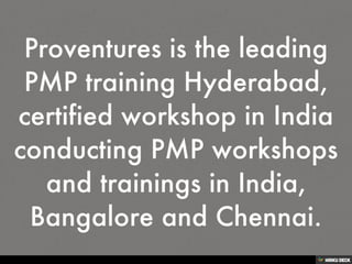PMP Training Hyderabad | PPT