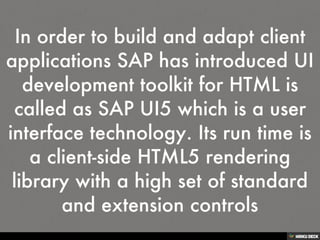 SAP UI5 Training | PDF