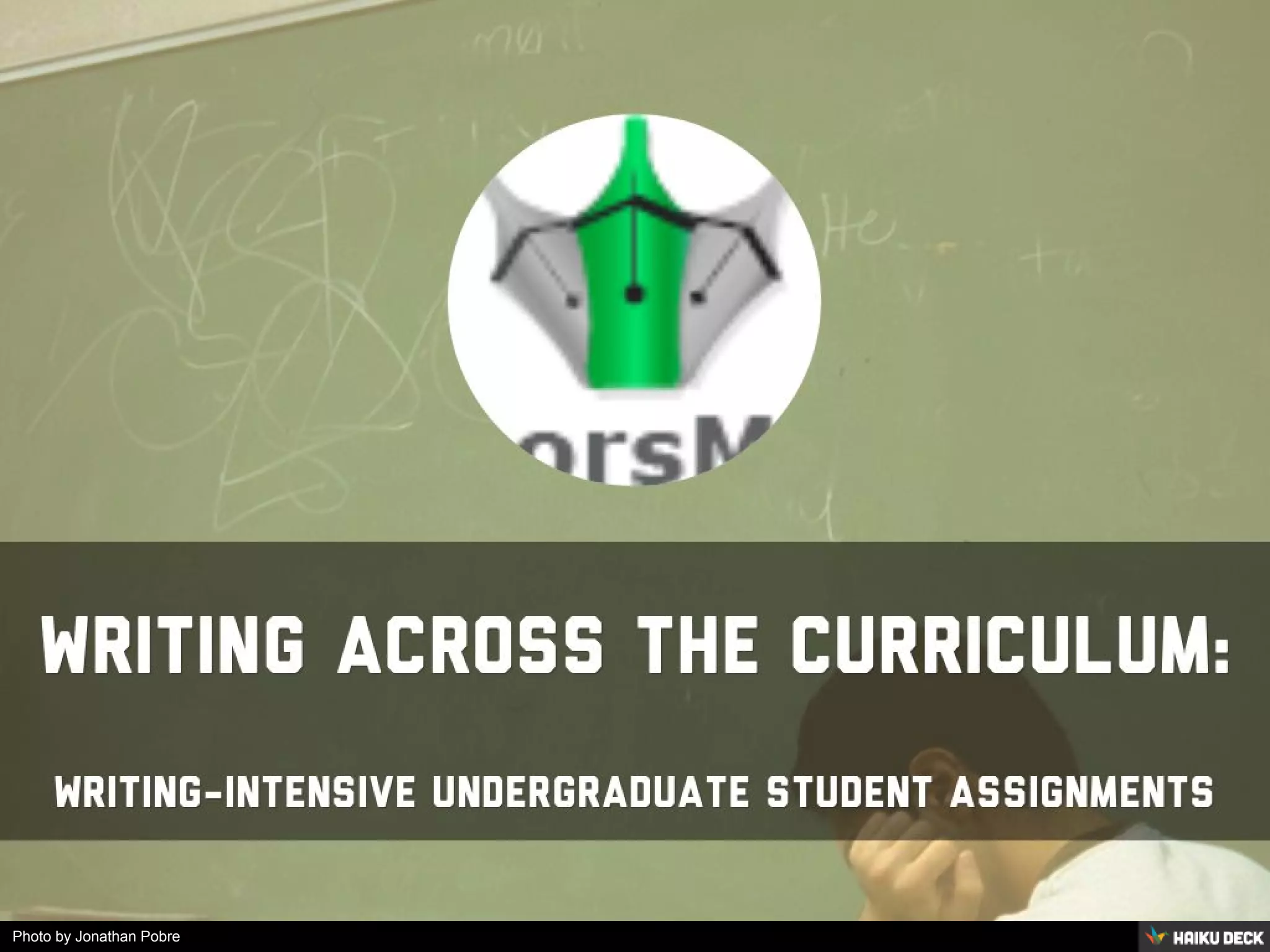 Writing Across the Curriculum: | PPT