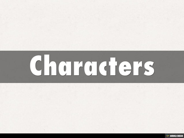 Characters | PPT