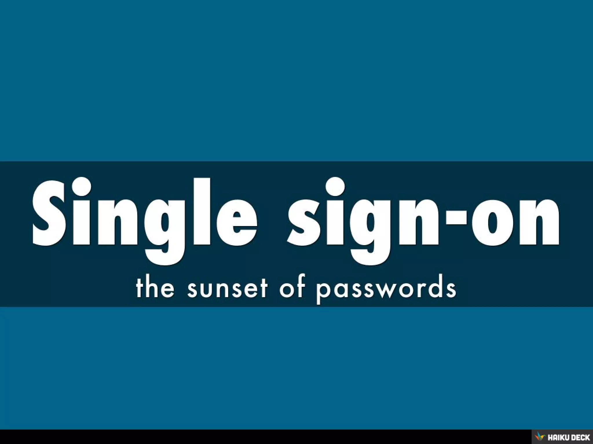 Single sign-on | PPT