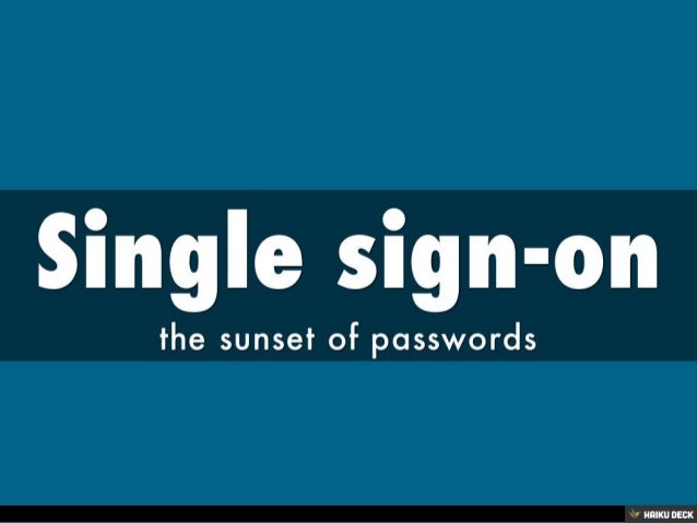 Single sign-on