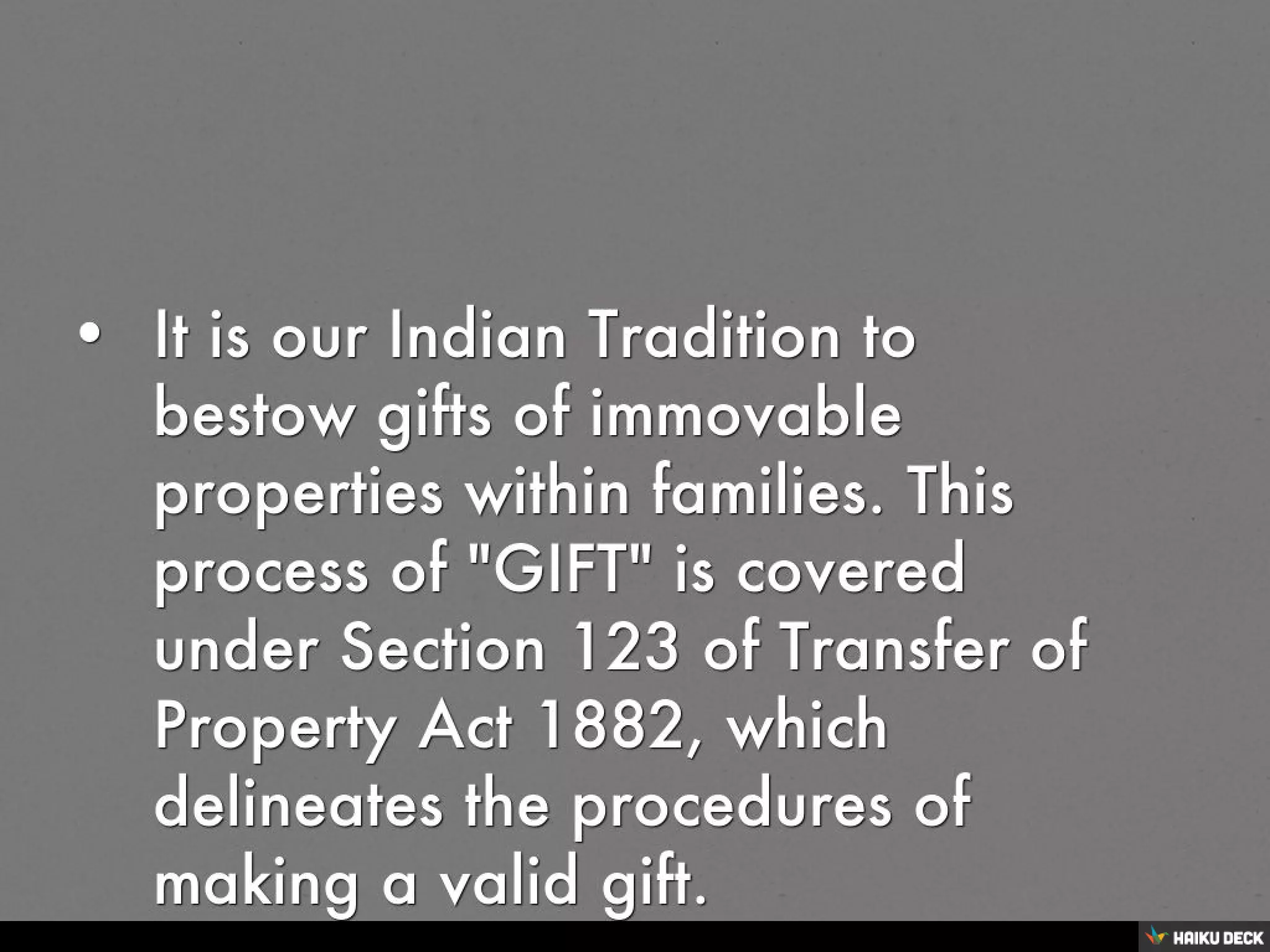 GIFT OF IMMOVABLE PROPERTY | PPT