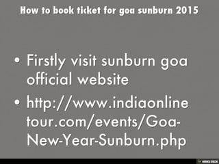 Goa Sunburn 2015 | PDF
