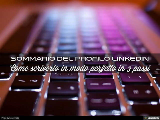 Sommario del profilo LinkedIn | PDF