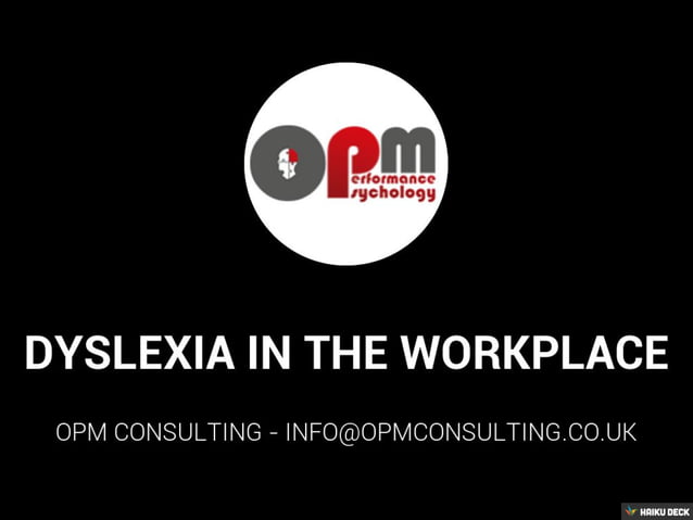 Dyslexia in the workplace | PDF