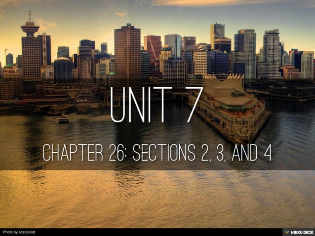 Unit 7 | PPT