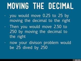 moving decimals 6th grade | PPT