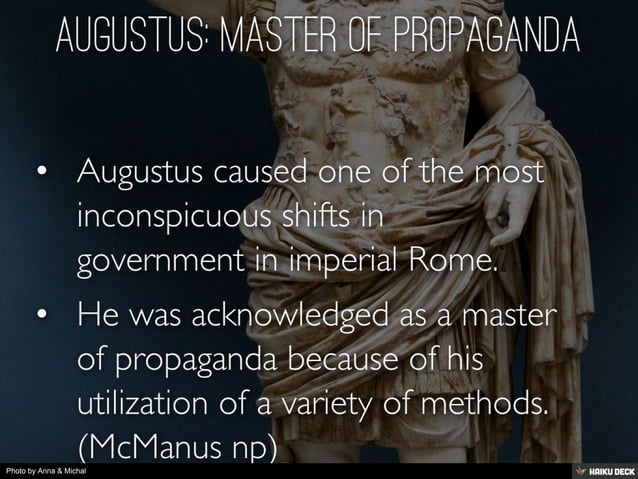 Propaganda: The Arts and imperial Rome | PPT