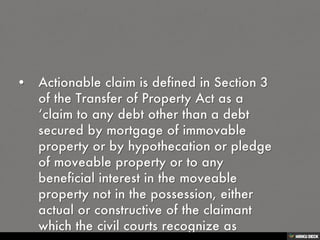 ACTIONABLE CLAIM | PPT