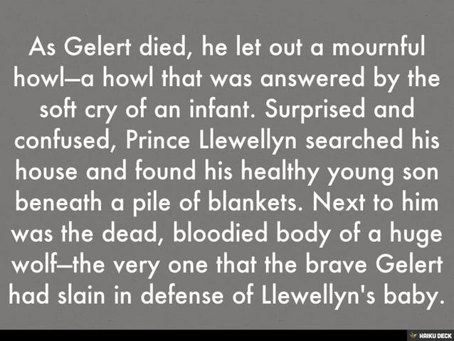The Legend of Prince Llewellyn and Gelert | PDF | Dogs | Pets