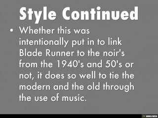 Blade Runner Analysis | PPT