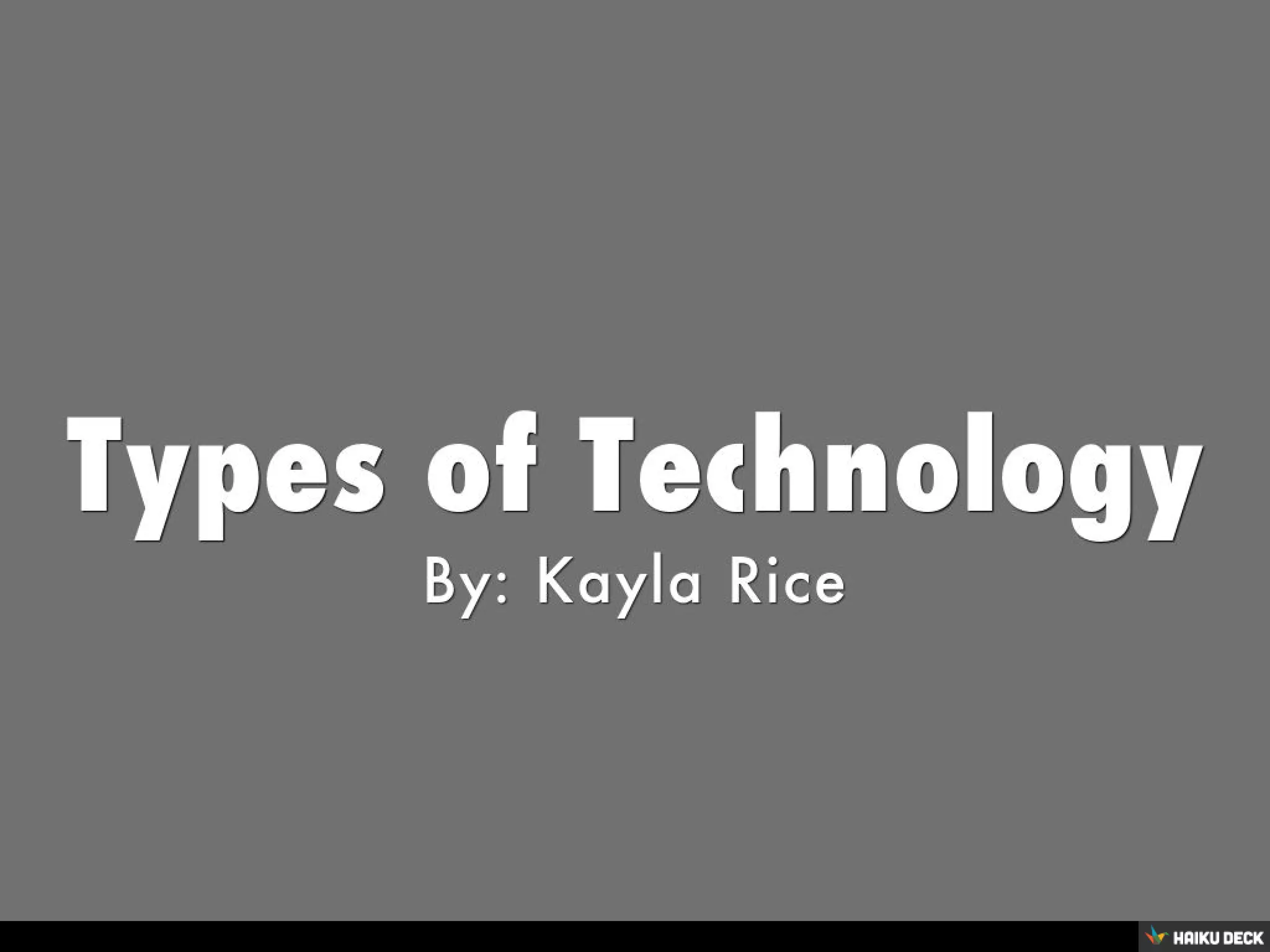 Types of Technology | PDF