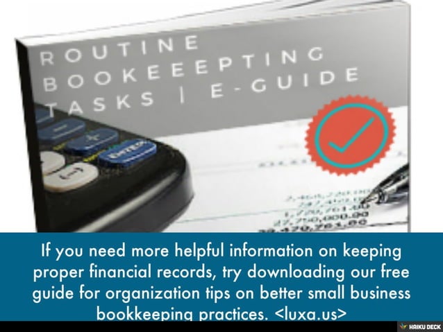 Small Business Bookkeeping Tasks | PDF | Poetry | Books and Literature