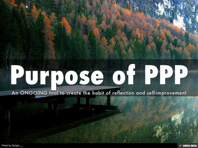 Personal Progress Portfolio | PPT