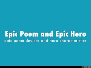 Epic Poem and Epic Hero | PDF