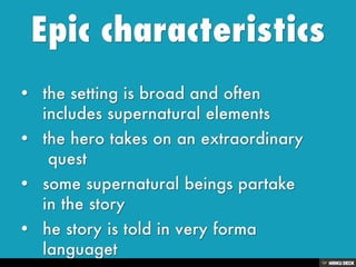 Epic Poem and Epic Hero | PDF