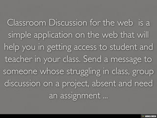 Classroom Discussion | PDF