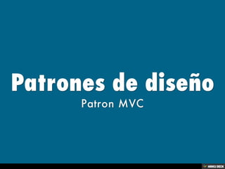 Patrones de diseño | PPT