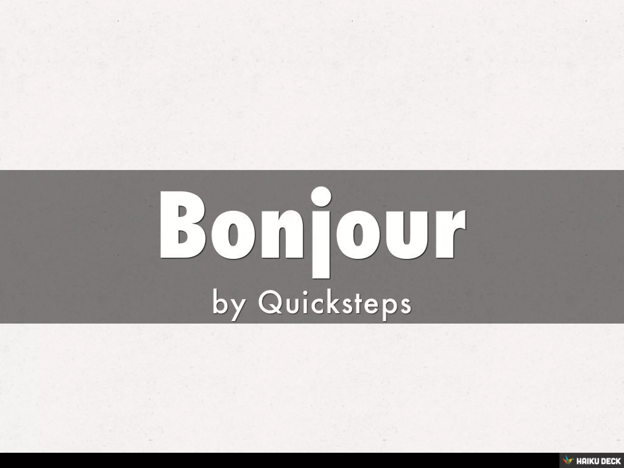 Bonjour | PPT