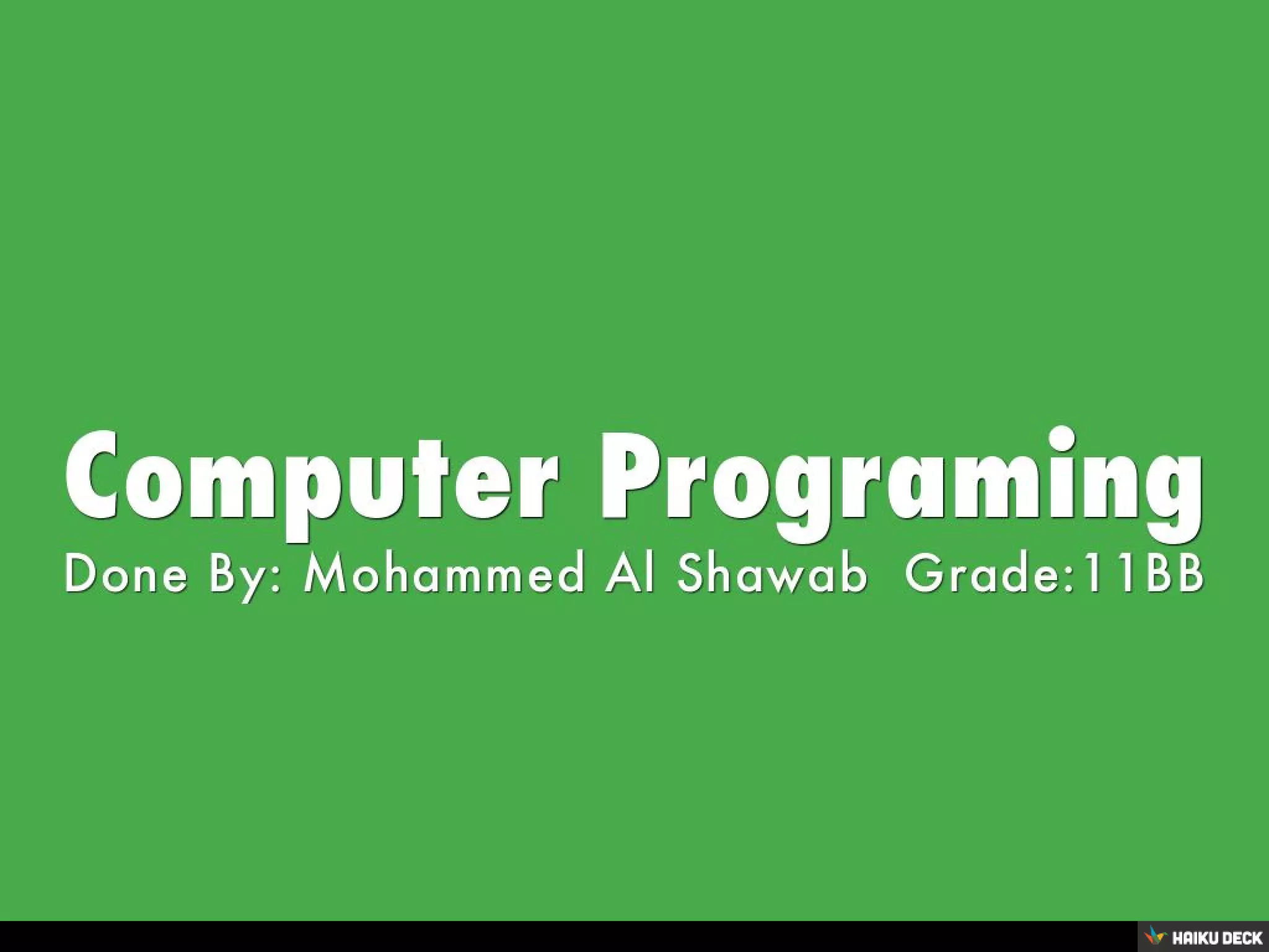 Computer Programing | PDF | Technology & Computing