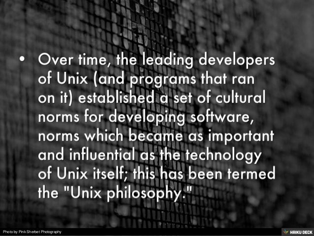 Linux principles and philosophy