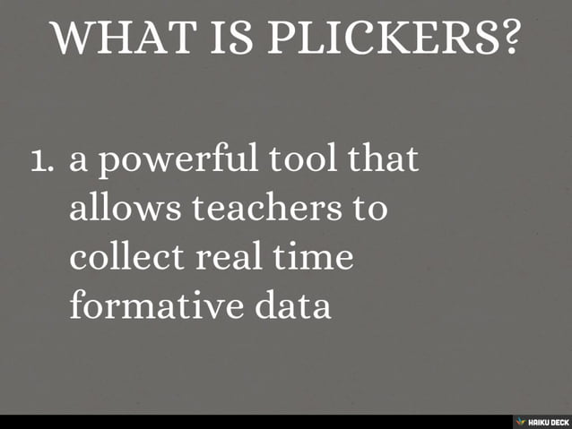 PLICKERS | PPT