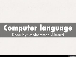 Computer language | PPT