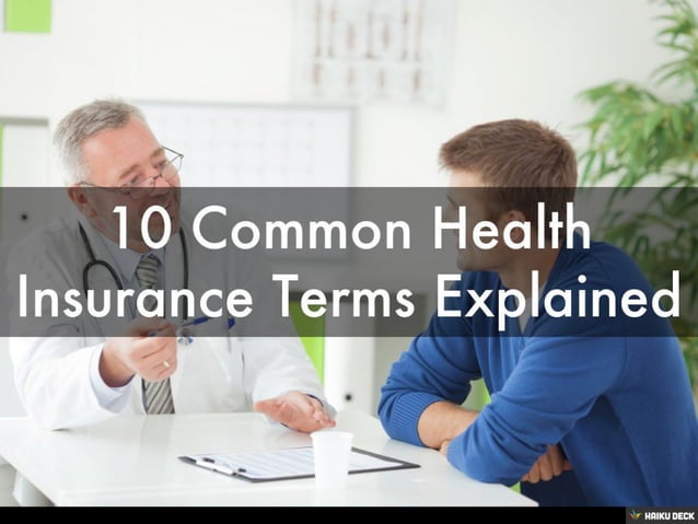 10 Common Health Insurance Terms Explained | PDF