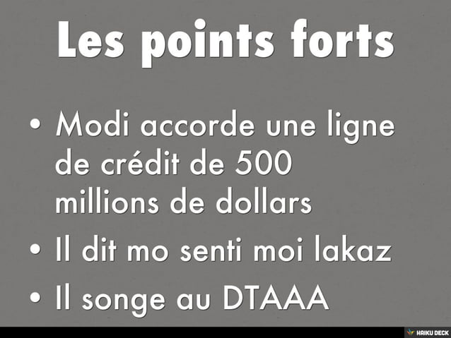 Les points forts | PPT
