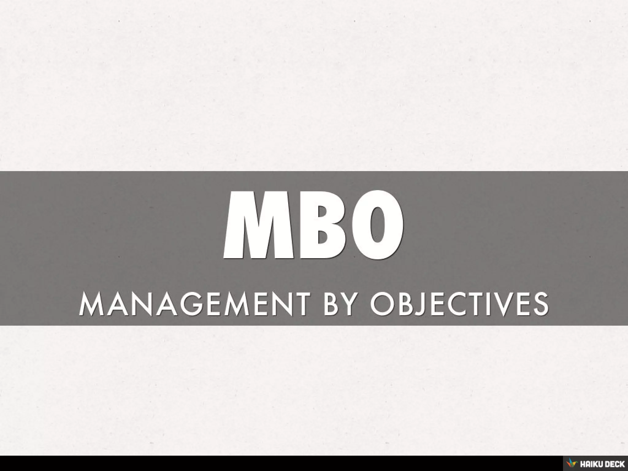 MBO | PPT