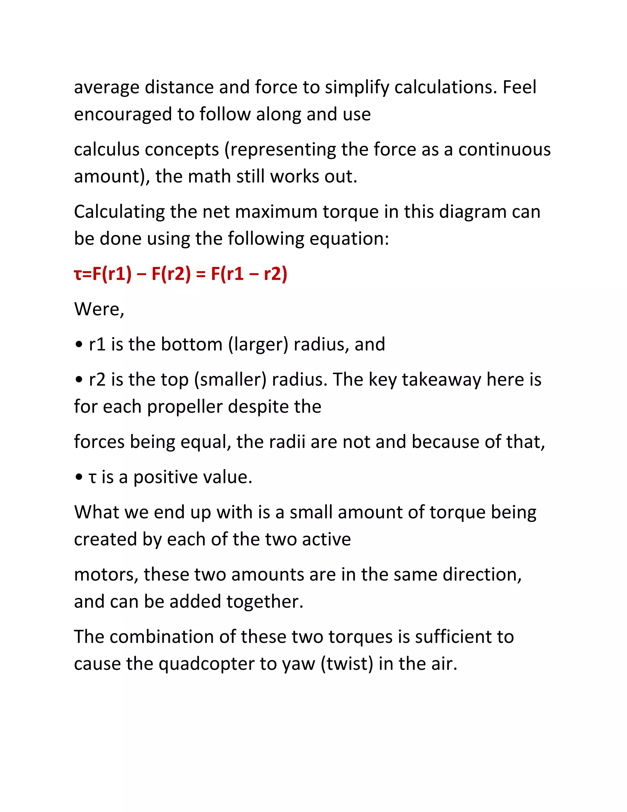 study of yaw and pitch control in quad copter | PDF