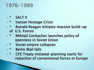 A 4 The Cold War Timeline - class 4 - Russian/ Soviet History | PPT