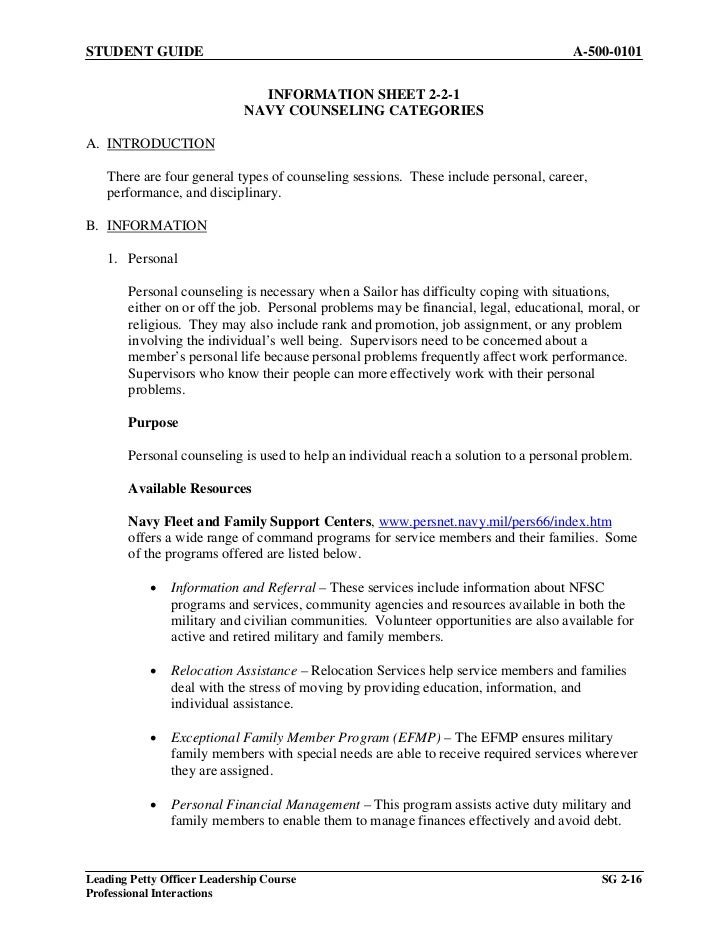 A 500-0101 Chapter 2 LPO Leadership Course SG