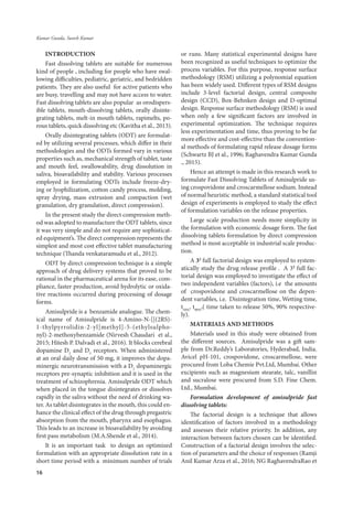 Formulation Development and Evaluation of Amisulpride Fast Dissolving ...