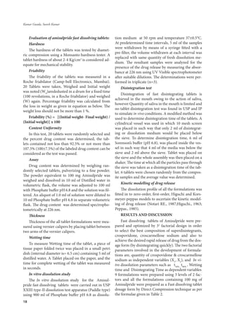 Formulation Development and Evaluation of Amisulpride Fast Dissolving ...