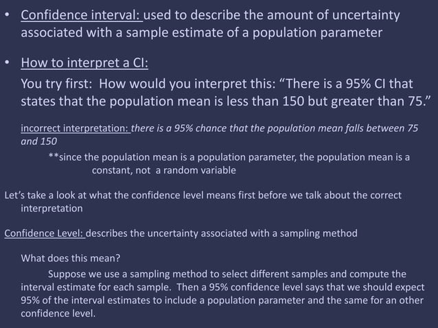 A.6 confidence intervals | PPTX | Science