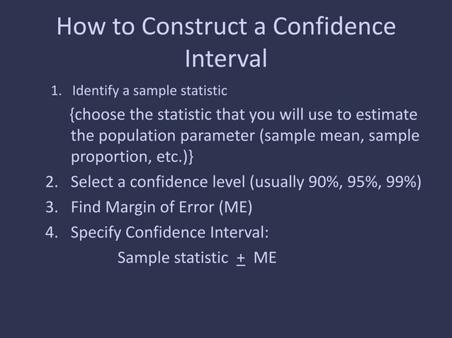 A.6 confidence intervals | PPTX | Science