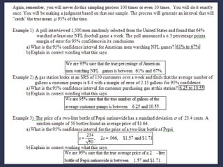 A.6 confidence intervals | PPTX | Science