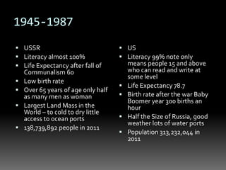 A 8 russian soviet history - comparrison ussr vs. us | PPT