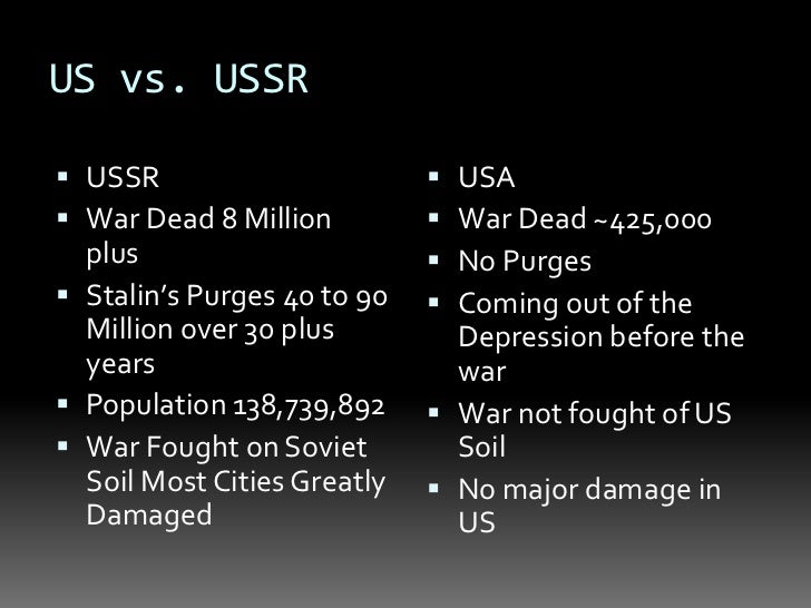 A 8 russian soviet history - comparrison ussr vs. us