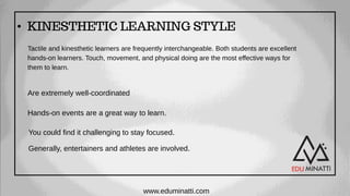 VARIOUS LEARNING STYLES TO HELP PARENTS IDENTIFY THEIR CHILD’S STYLEA-9 ...