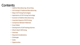 Additive manufacturing and 3 d printing | PPT