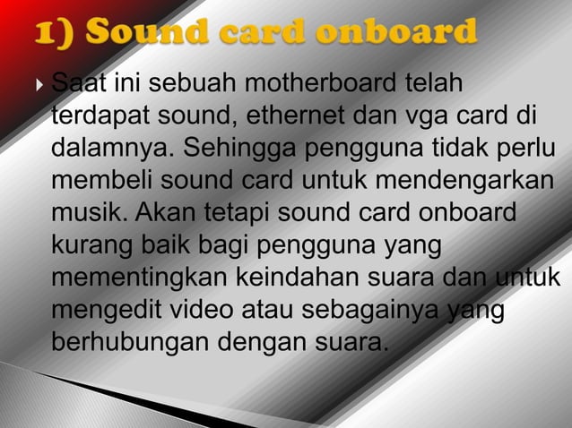 SoundCard Onboard ( Alfiyan ) | PPT