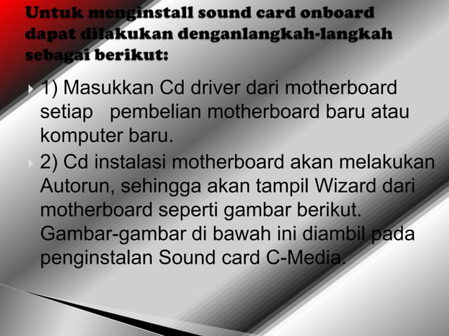 SoundCard Onboard ( Alfiyan ) | PPT