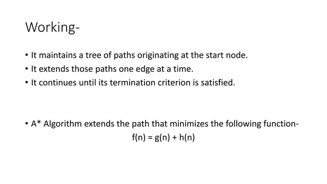 A* algorithm | PPT