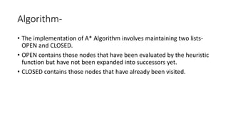 A* algorithm | PPTX