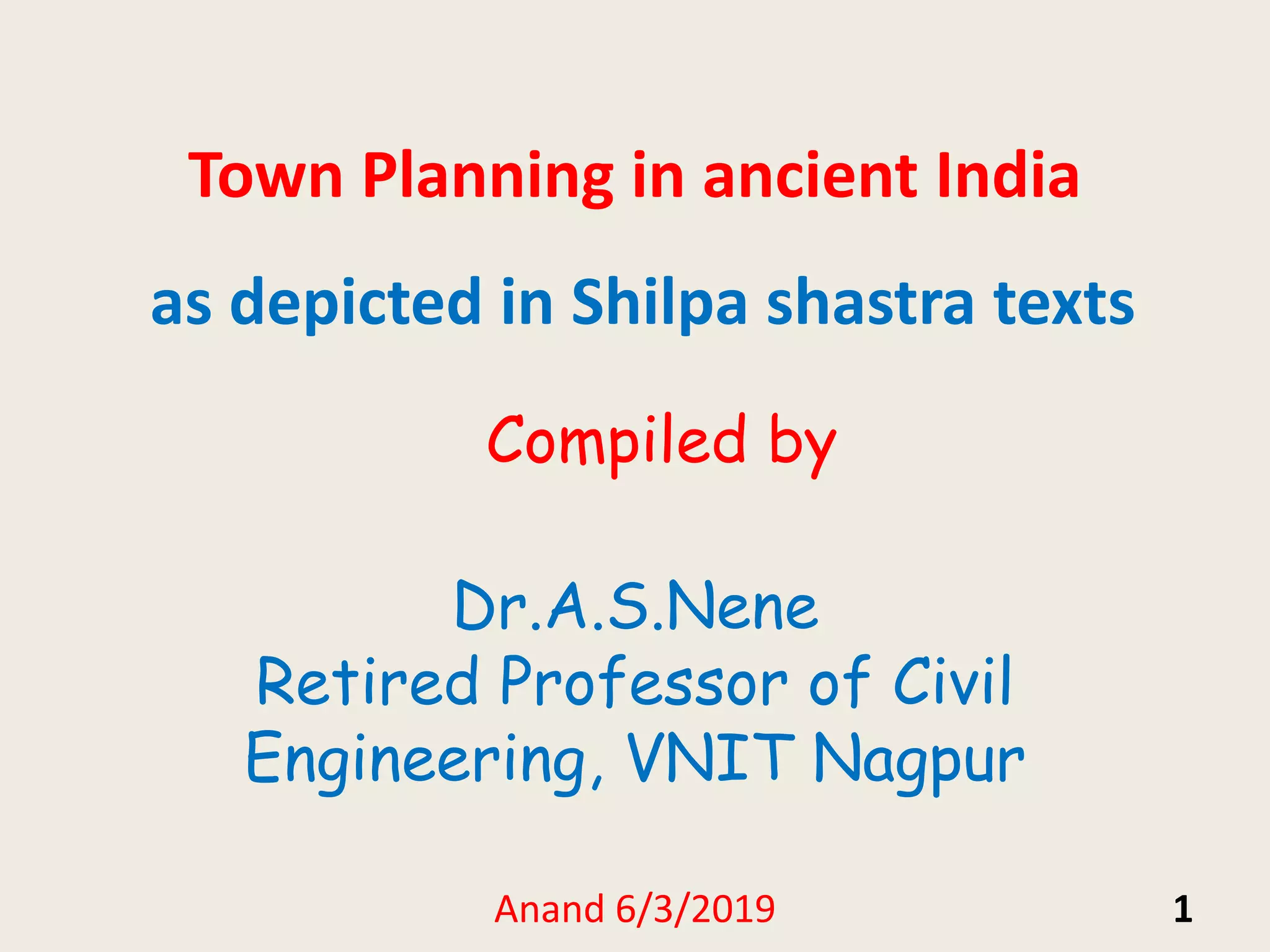 Town Planning in ancient India | PPTX