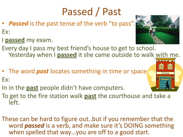 A an, maybe-may be, past-passed | PPT